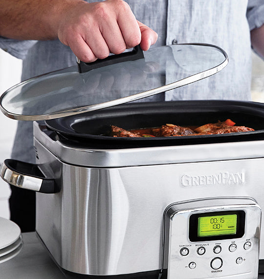 Stainless Steel Non Stick Ceramic Slow Cooker | GreenPan Australia