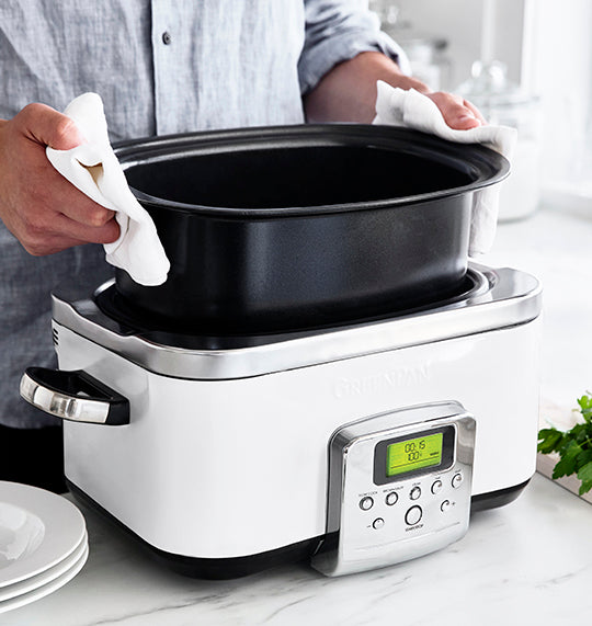 Cream White Ceramic Slow Cooker | GreenPan Australia