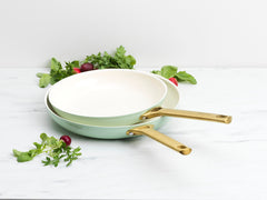 Padova 2pcs Cookware Set, Pastel Green - 26 & 30 cm | GreenPan Australia